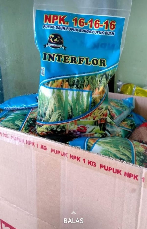 Kemasan 1 kg pupuk NPK Interflor di kios pertanian - PT. Kusuma Dipa ...